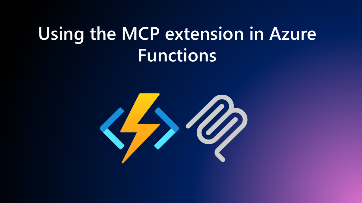 Using the MCP extension in Azure Functions