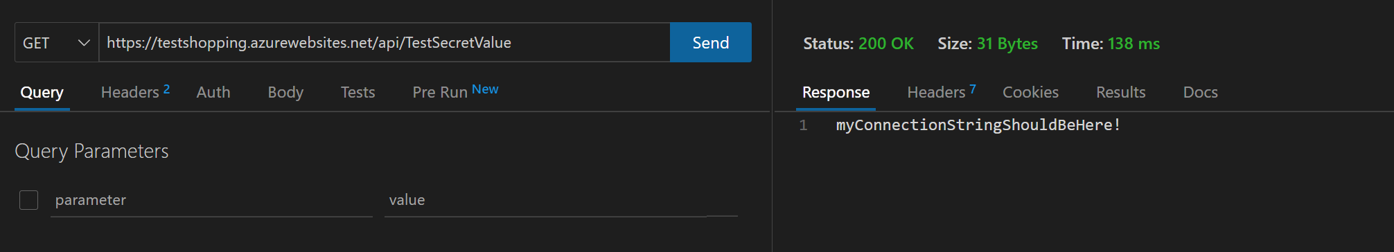 Storing Secrets For Azure Functions
