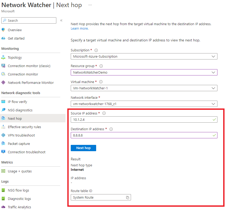 Looking at Azure Network Watcher