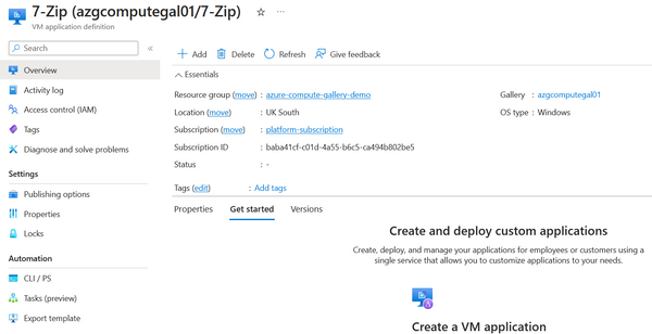 Using VM applications and Azure Policy to deploy applications.